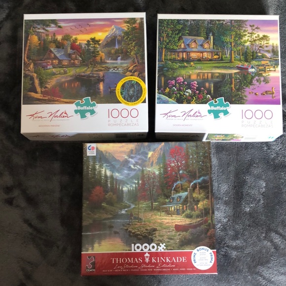 Games | Three 100 Piece Jigsaw Puzzles | Poshmark